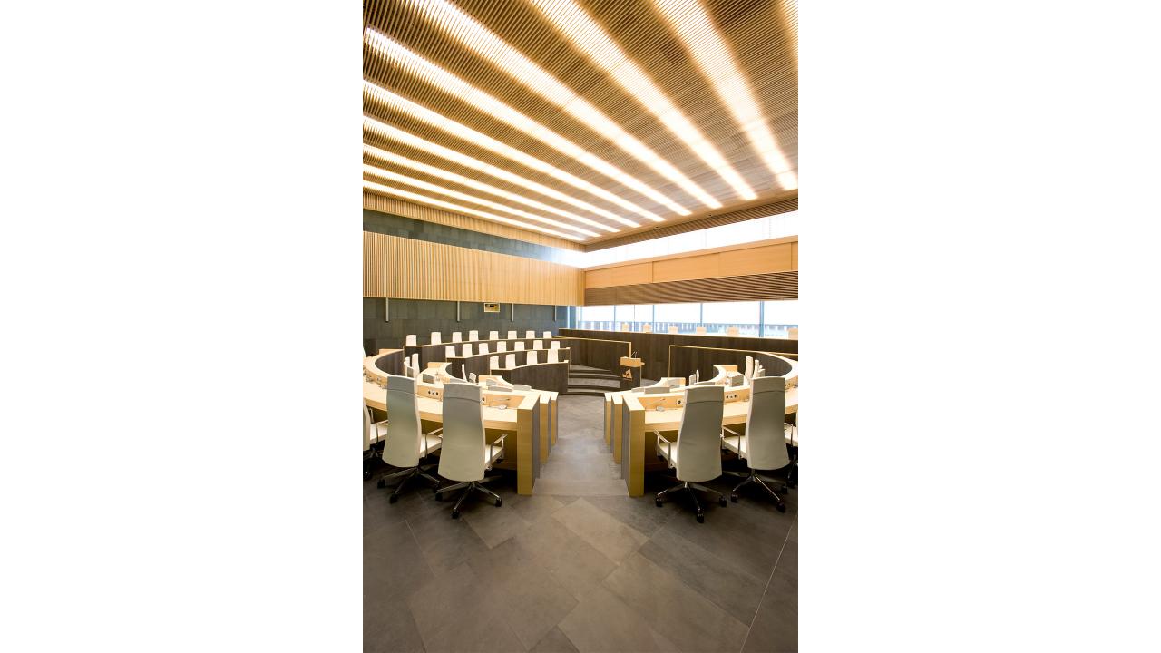 General Assemblies ceiling | American Hardwood Export Council