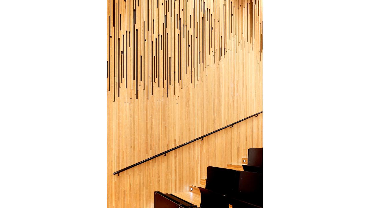 University interior cladding | American Hardwood Export Council