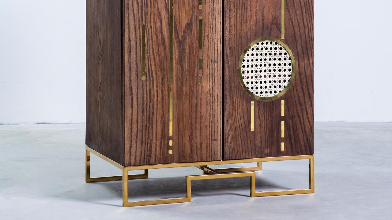 HaWA | Red Oak | AHEC | Moon Cabinet